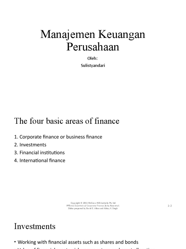 Webinar Manajemen Keuangan Perusahaan | PDF | Net Present Value | Partnership
