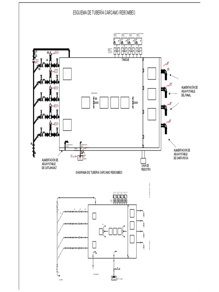 DIAGRAMA Y SIMBOLOGIA AGUA POTABLE-Model | PDF | Ingeniería hidráulica