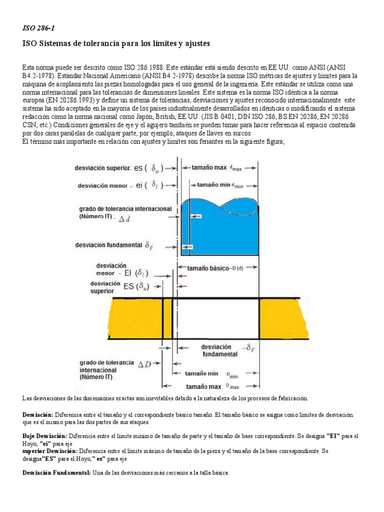 Iso 286 | PDF | Tolerancia de ingeniería | Estadísticas descriptivas
