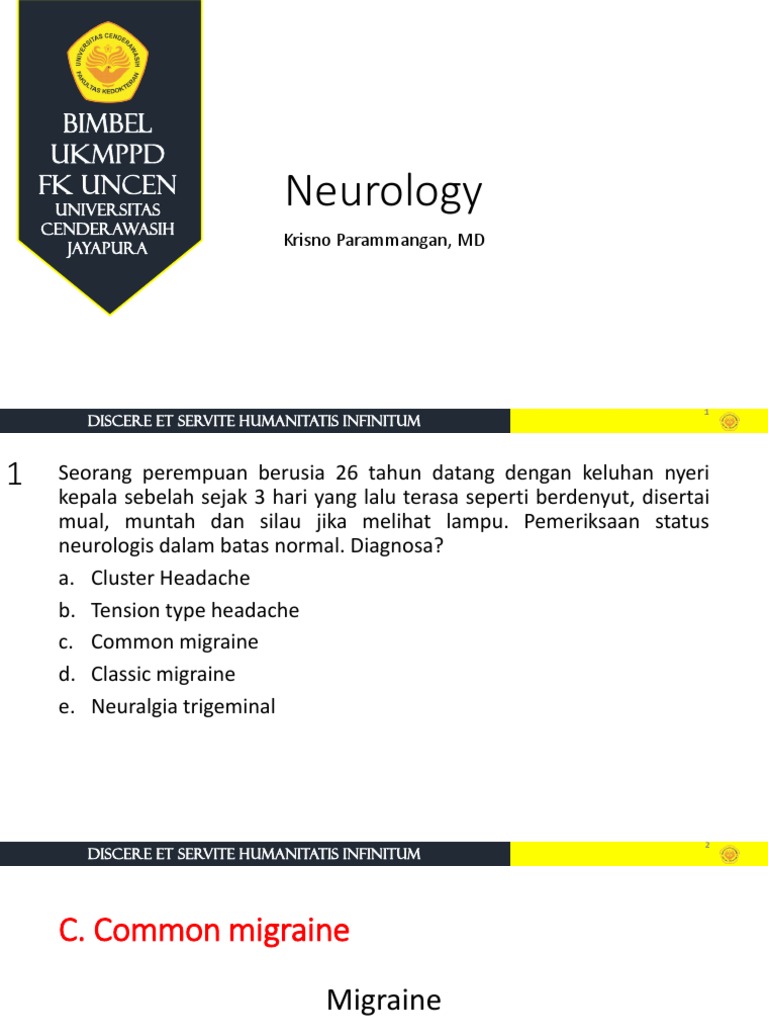 Diagnosis dan Terapi Nyeri Kepala | PDF