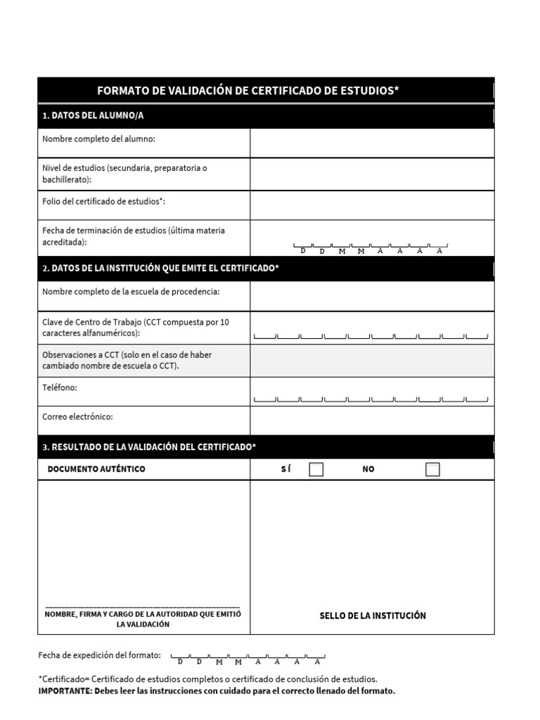 Formato Validacion PDF | PDF