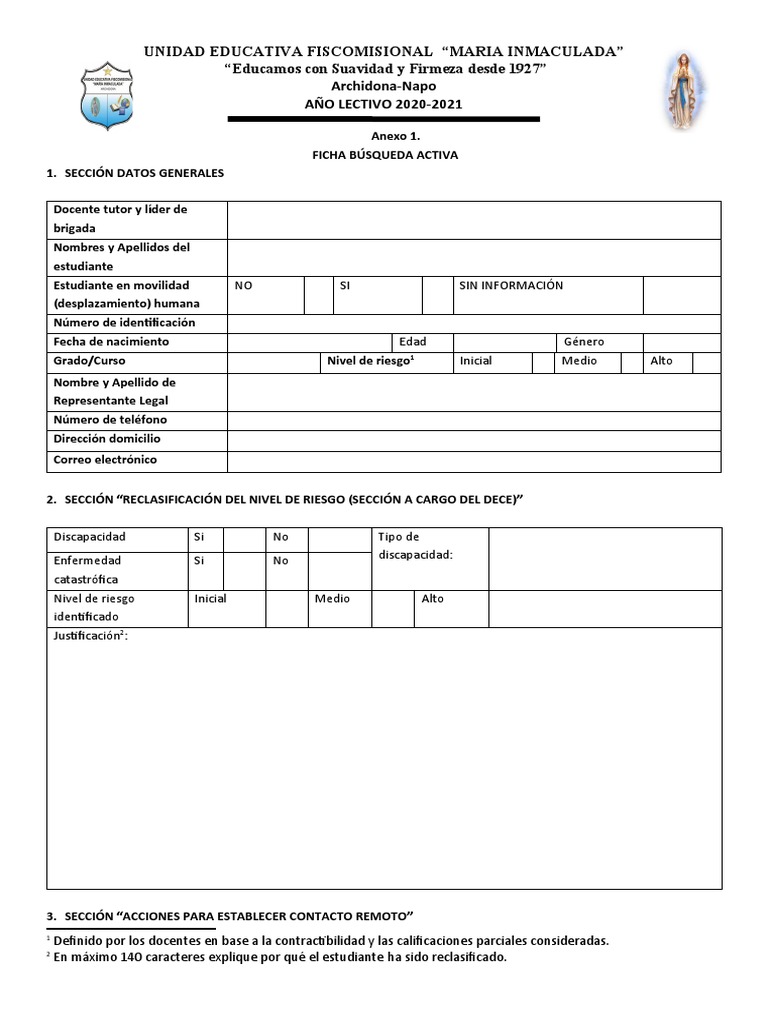 Anexo 1 Ficha de Búsqueda Activa v2 | PDF | Maestros