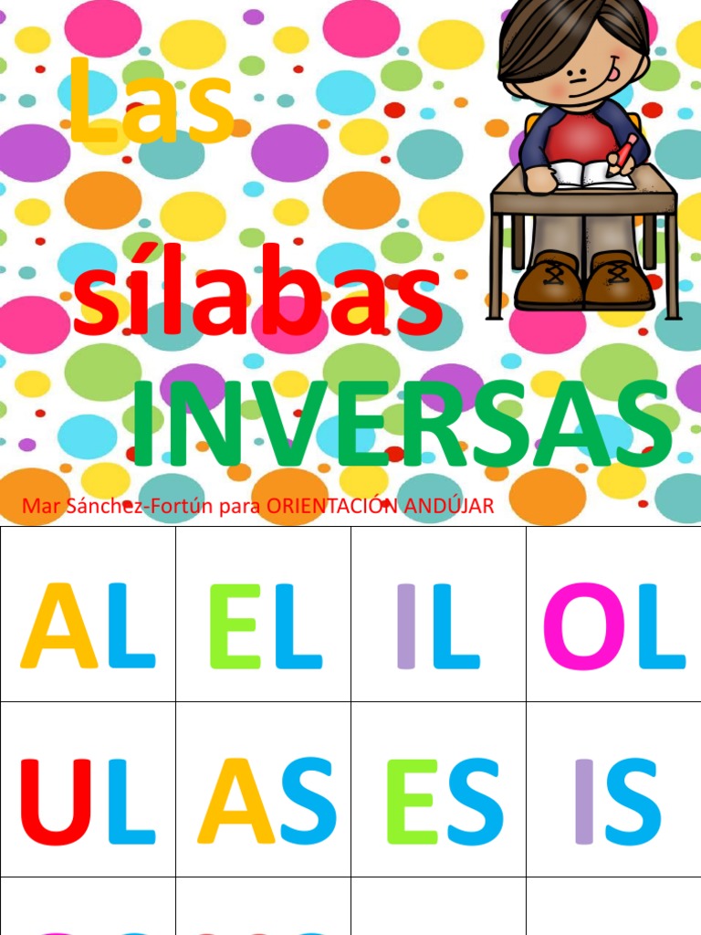 Tarjetas para Trabajar Las Sílabas Inversas | PDF
