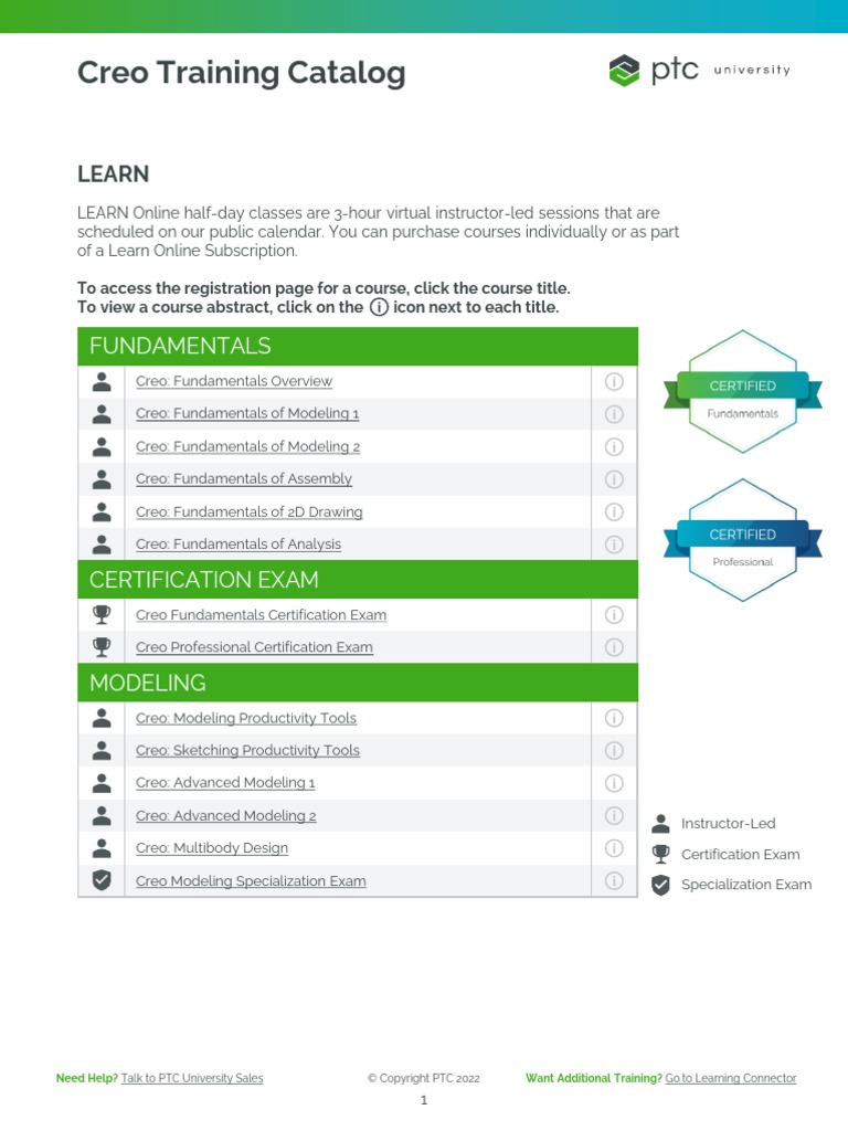 PTC University Creo Curriculum en | PDF | Computer Science | Computing