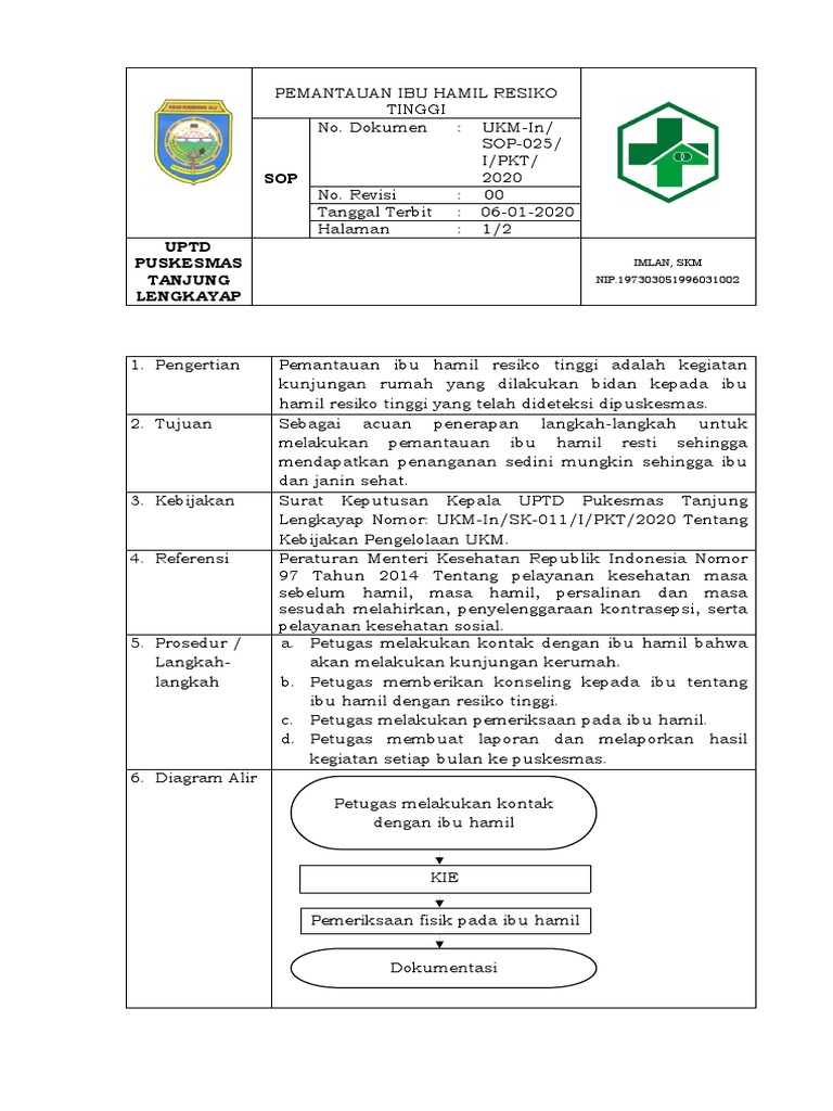 SOP Pemantauan Bumil Resti | PDF