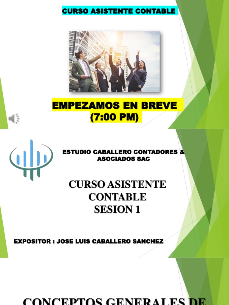 Curso Asistente Contable Sesion 1 | PDF | Contabilidad | Estado financiero