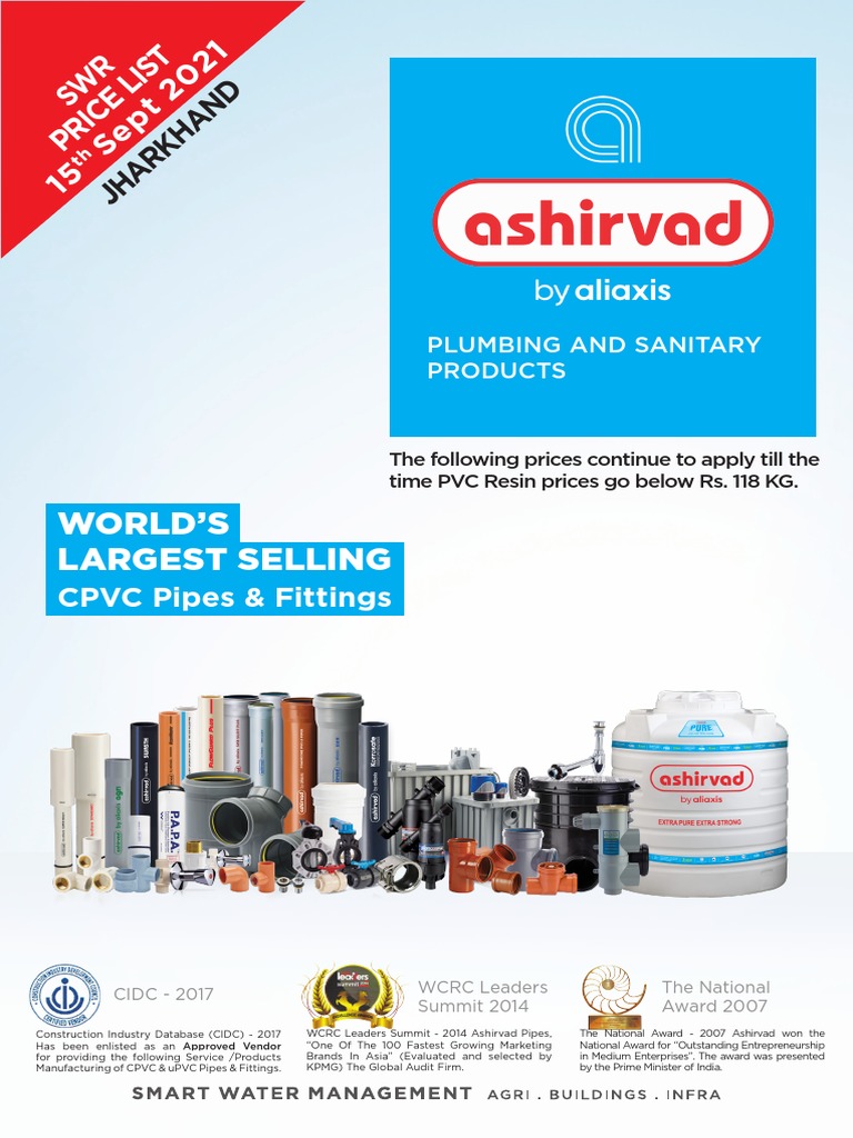 Ashirwad Fittings | PDF | Pipe (Fluid Conveyance) | Building Technology
