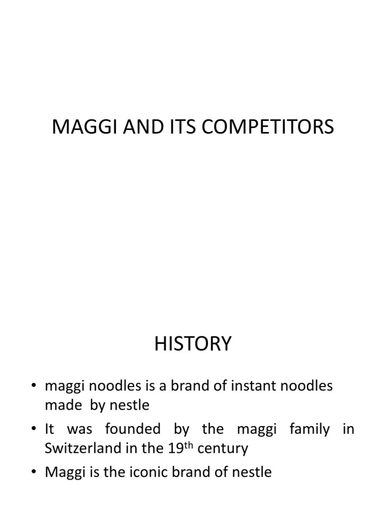 Maggi and Its Competitors | PDF