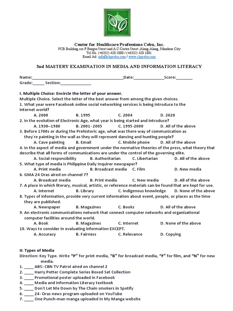 Mastery 3 (MIL) | Download Free PDF | Mass Media | Newspapers