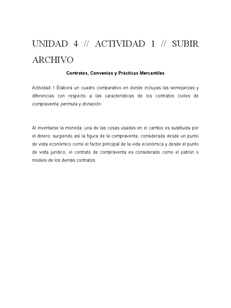 Unidad 4 Actividad 1 Subir Archivo | PDF | Derecho y economía | Ley común