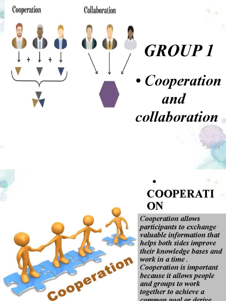 Cooperation vs. Collaboration Explained | PDF