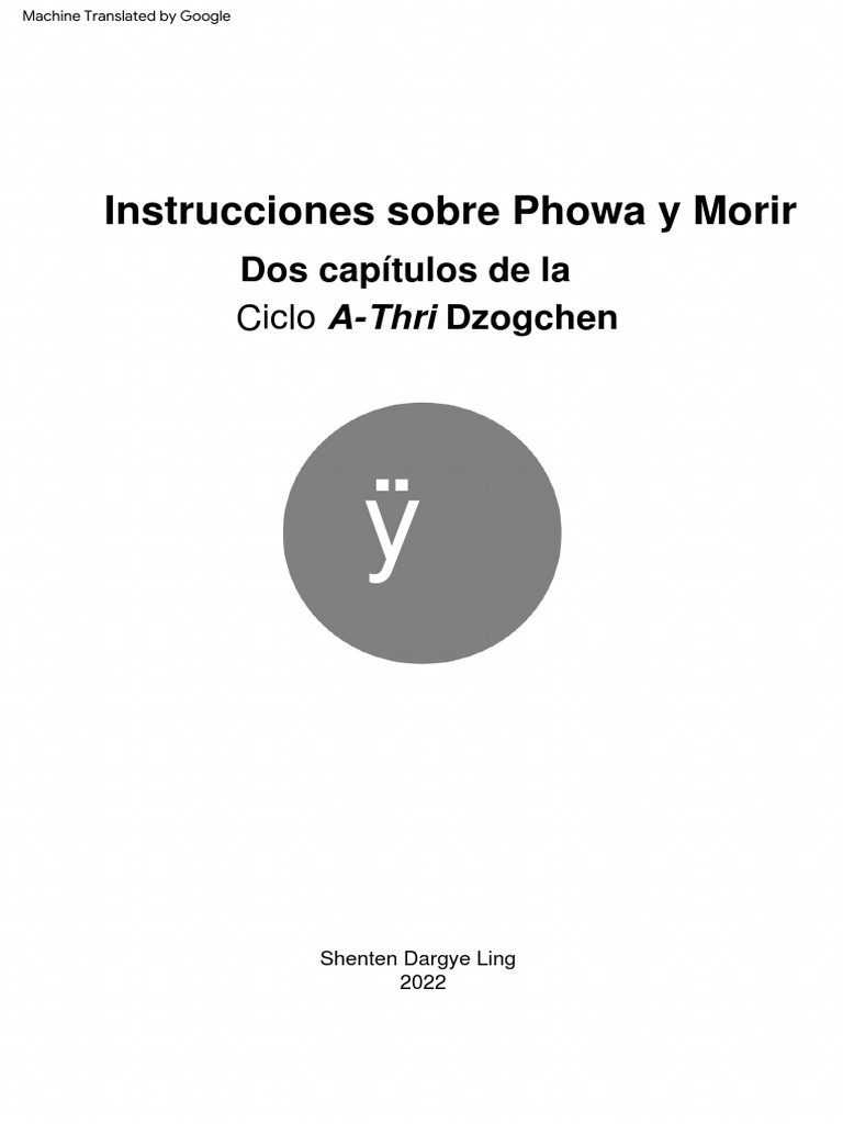 Instrucciones sobre Phowa y la Muerte | PDF | Dzogchen