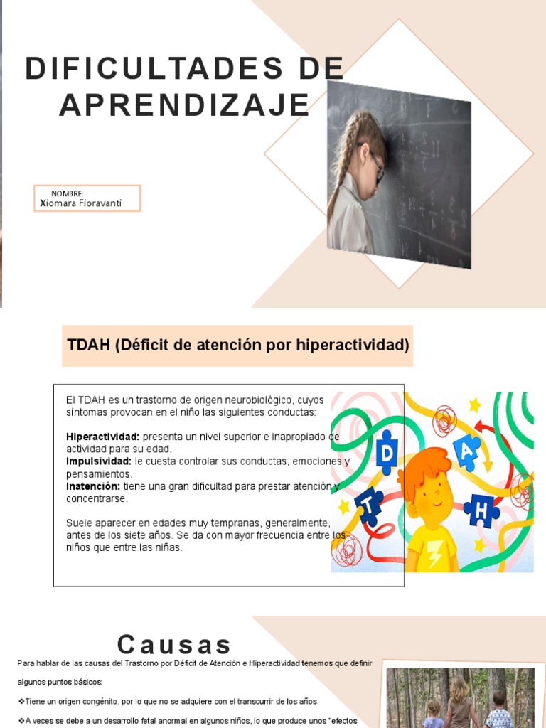 Dificultades de Aprendizaje | PDF | Desorden hiperactivo y deficit de ...
