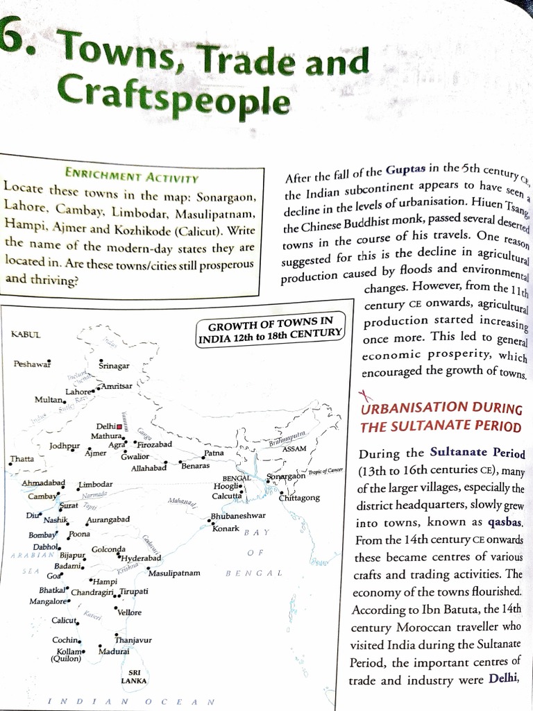 Towns Traders and Crafts Q and A | PDF | Mughal Empire | Gujarat