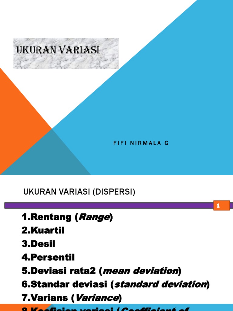 Ukuran Variasi | PDF