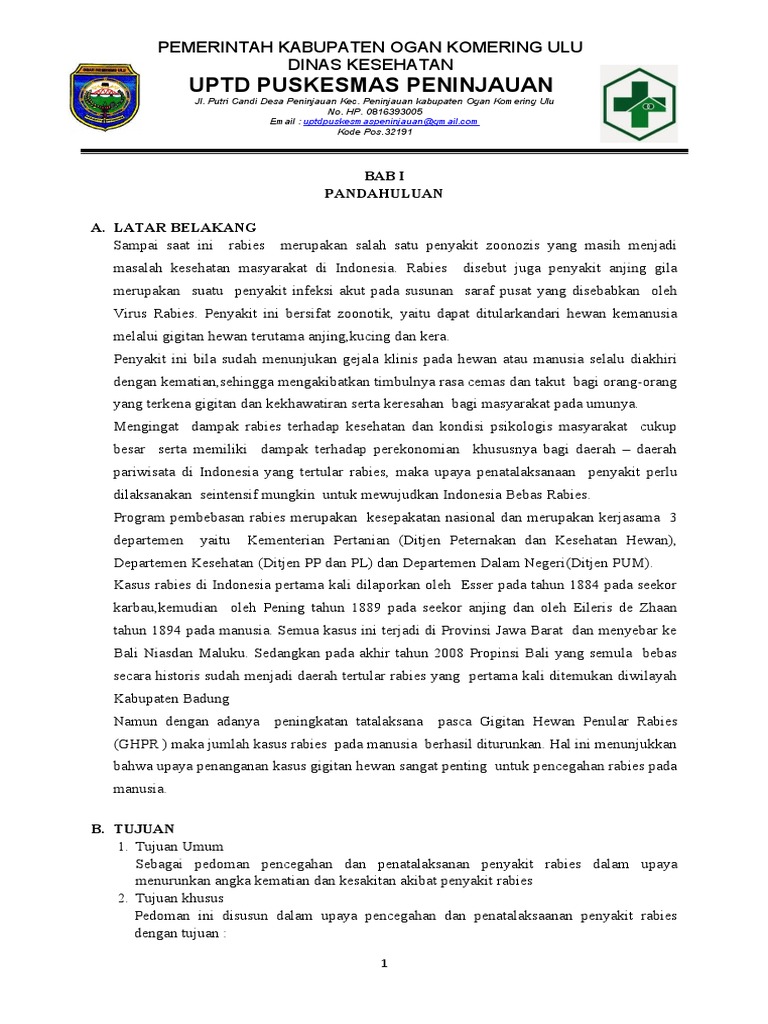 Pedoman Rabies | PDF