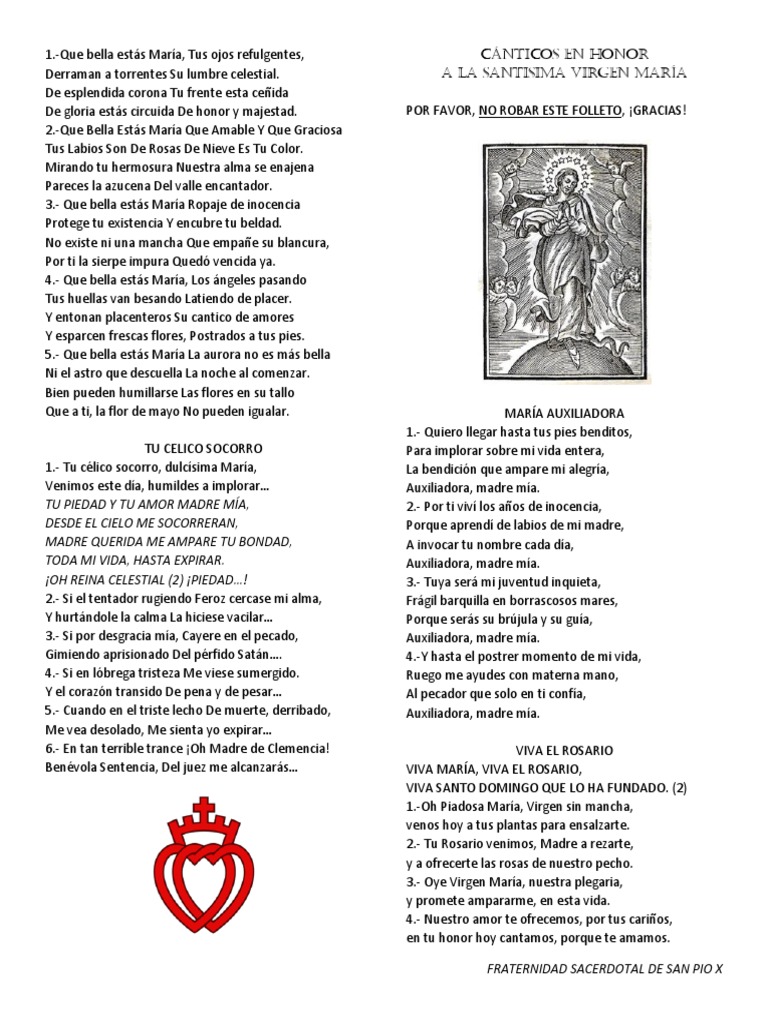 Cantos a la Virgen María | PDF | María, madre de Jesús | Salvación