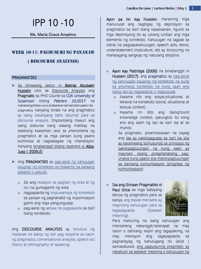 IPP Notes Week 10 To 15 | PDF