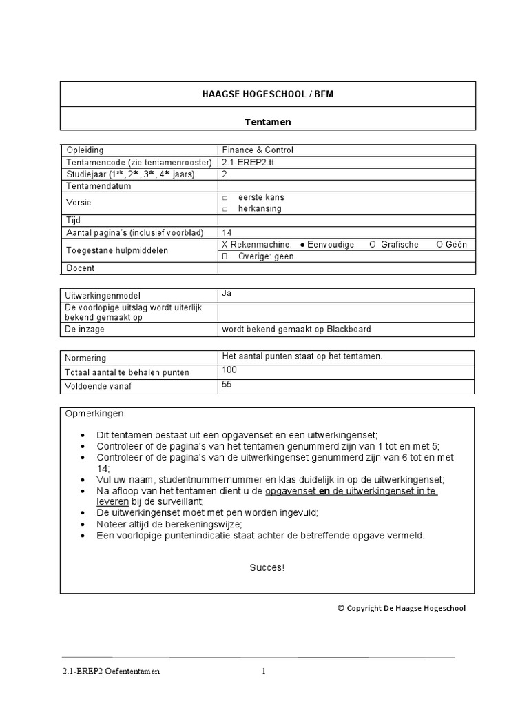 EV2 Oefententamen | PDF