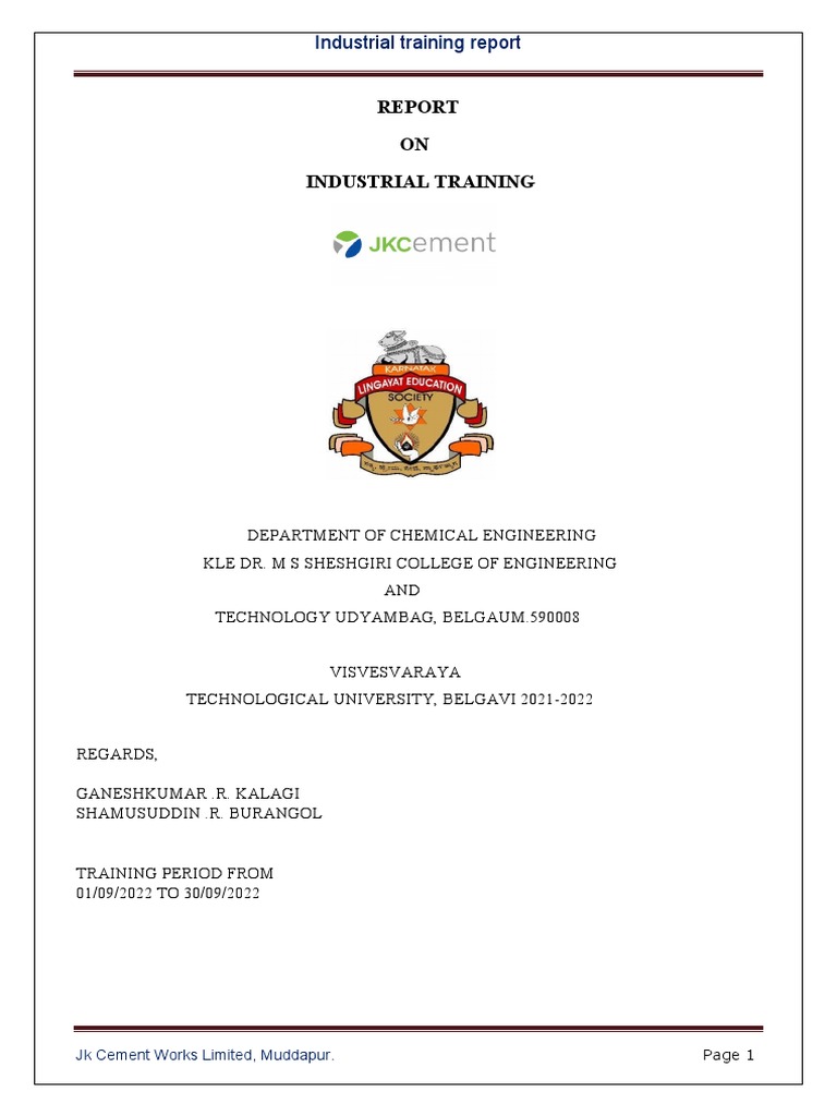 JK Cement Works LTD, Muddapur. | PDF | Sodium Hydroxide | Filtration