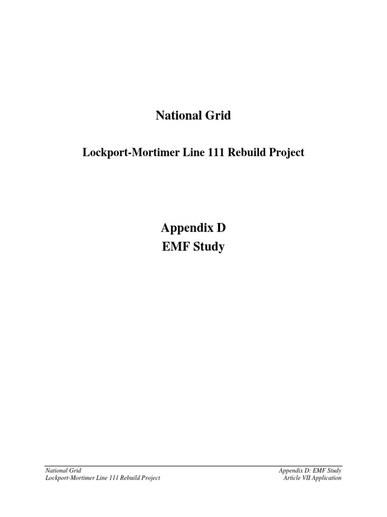 EMF Impact Analysis for Line 111 Rebuild | PDF | Electric Power ...