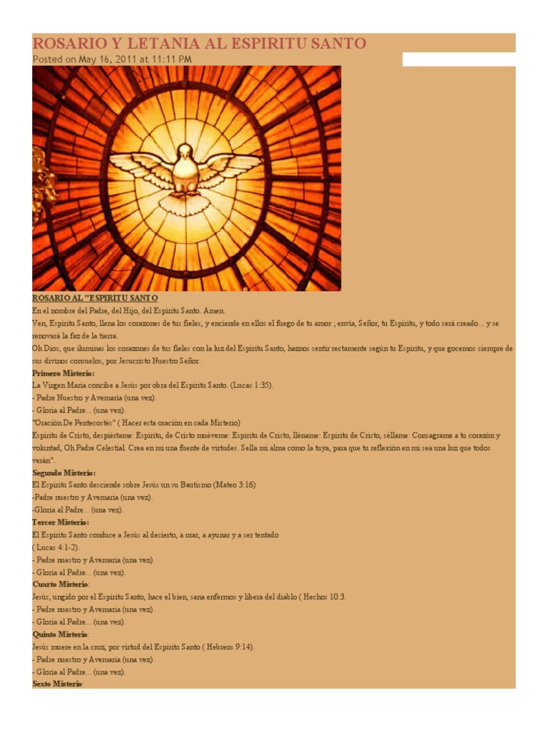 Rosario Al Espiritu Santo Pdf Cristo Título Espíritu Santo
