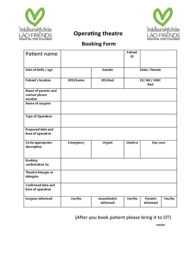 Booking Form | PDF