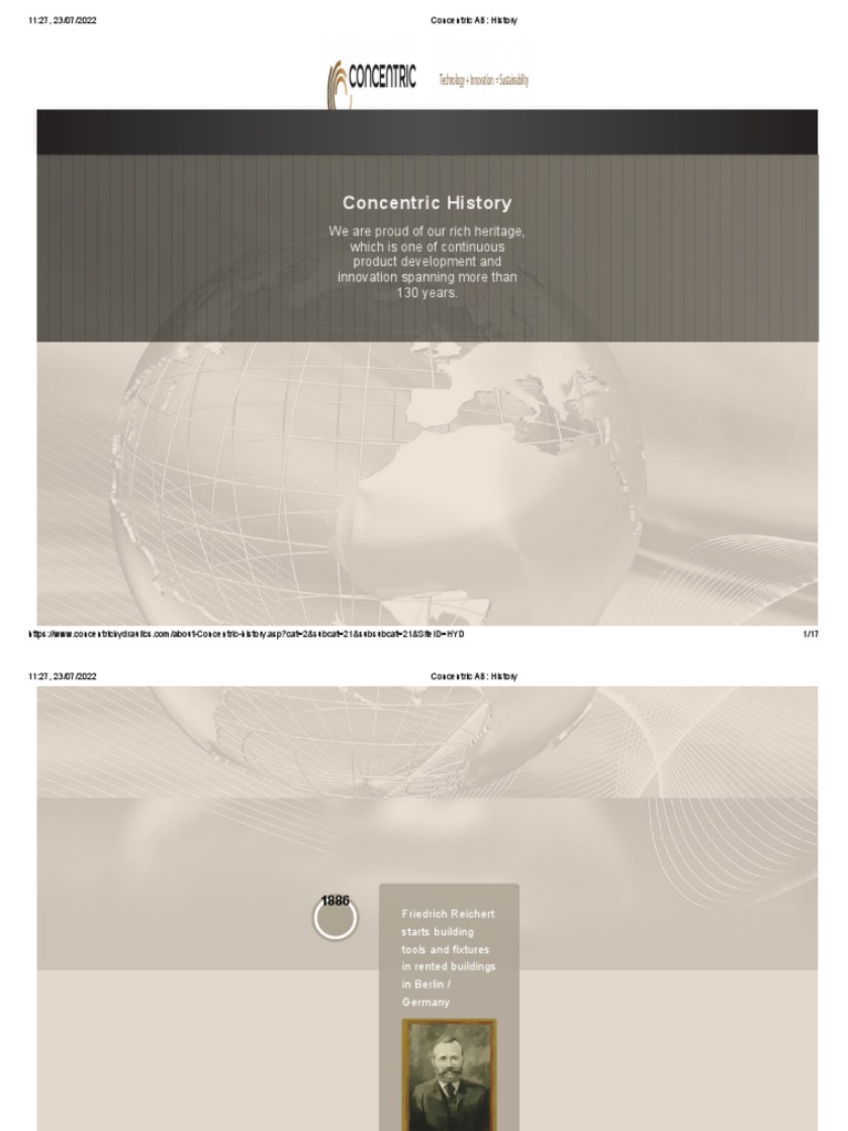 Concentric AB - History | PDF | Manufactured Goods | Mechanical Engineering