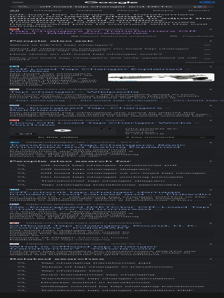 Off Load Tap Changer and DETC - Google Search | PDF | Transformer ...