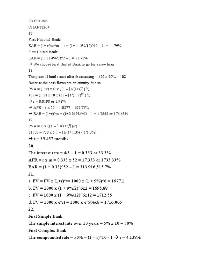 Financial Management Exercise | PDF