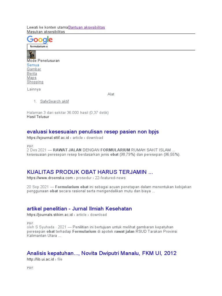 Formularium Klinik Pratama | PDF