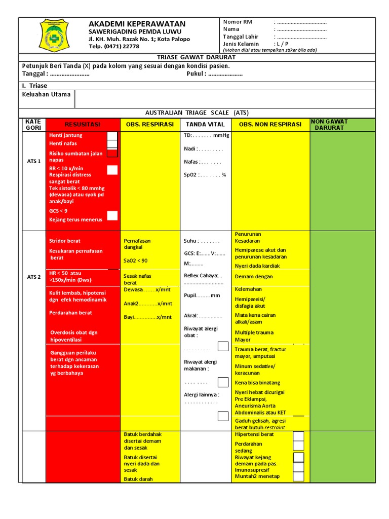 Formulir Triase | PDF