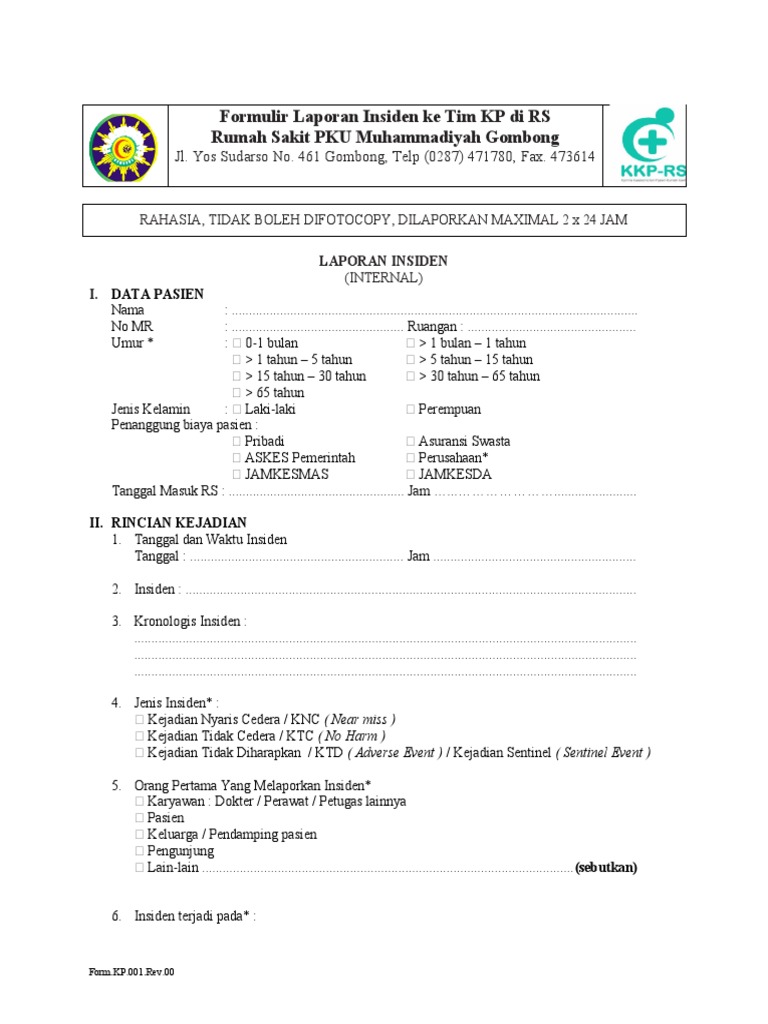 Formulir Pelaporan Ikp | PDF