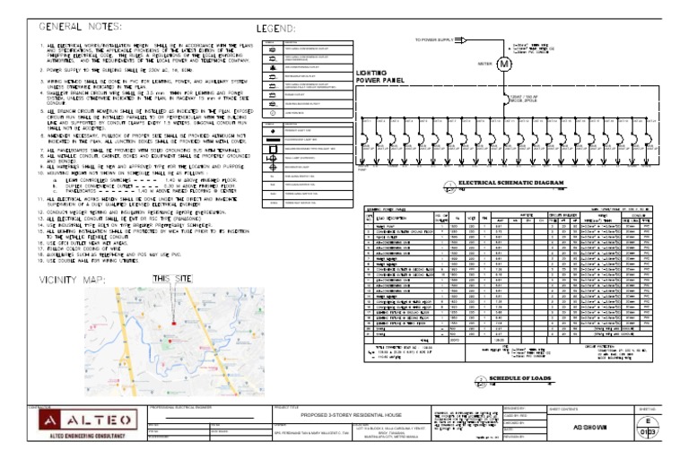 Lighting Power Panel: Electrical Schematic Diagram | PDF | Electricity ...
