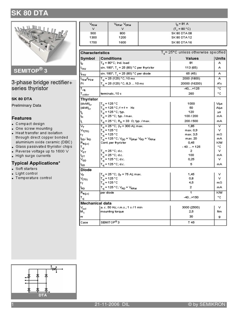 Data Sheet For Thyristor Gate Driver of Power Electronics | PDF | Electrostatic Discharge ...