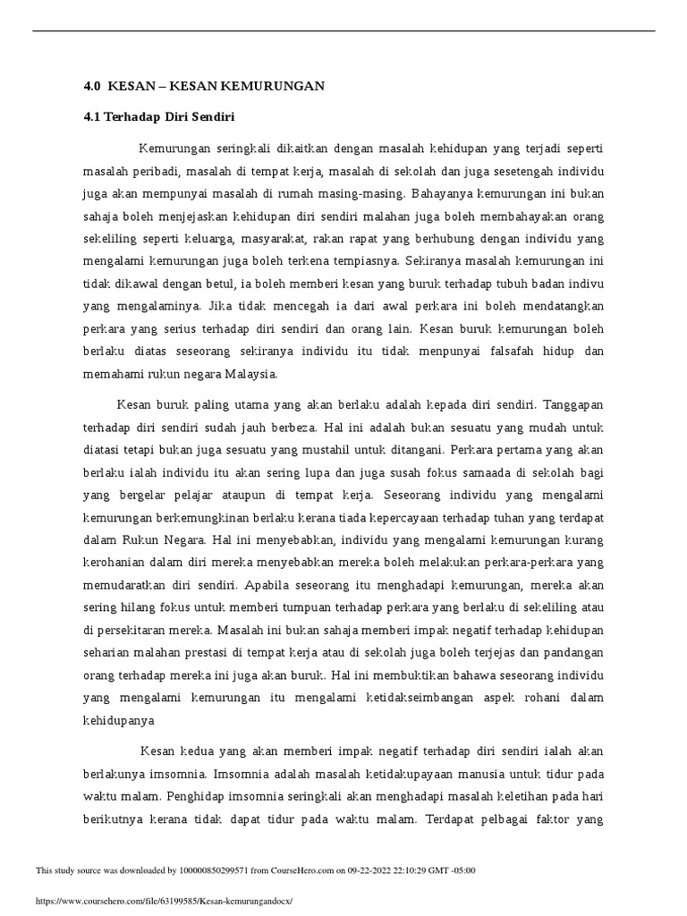 Kesan Kemurungan | PDF