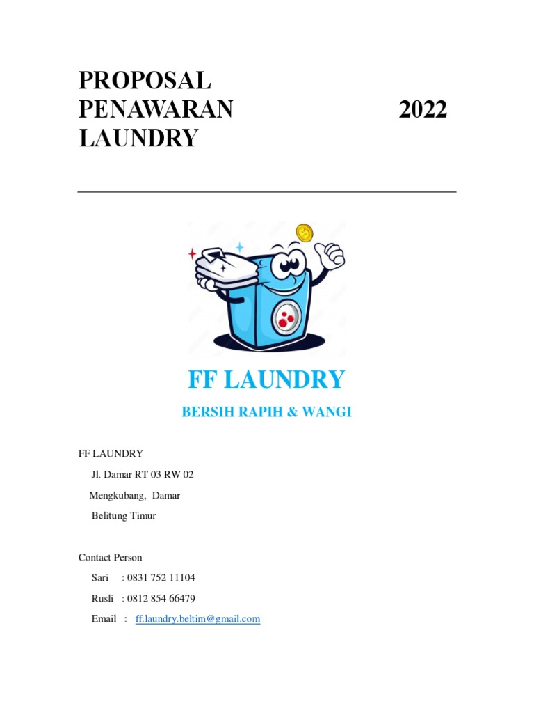 Proposal Rumah Sakit (FF Laundry) | PDF