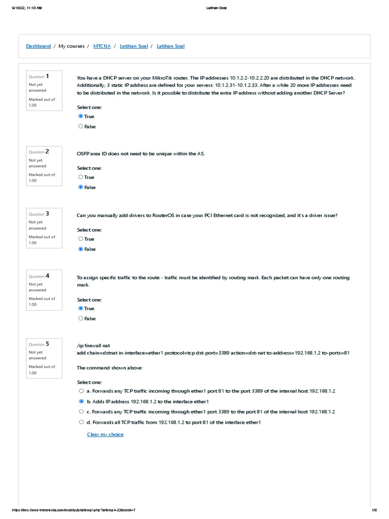Latihan Soal (Revisi) | PDF | Router (Computing) | Port (Computer ... Latihan Soal (Revisi) | PDF | Router (Computing) | Port (Computer ...