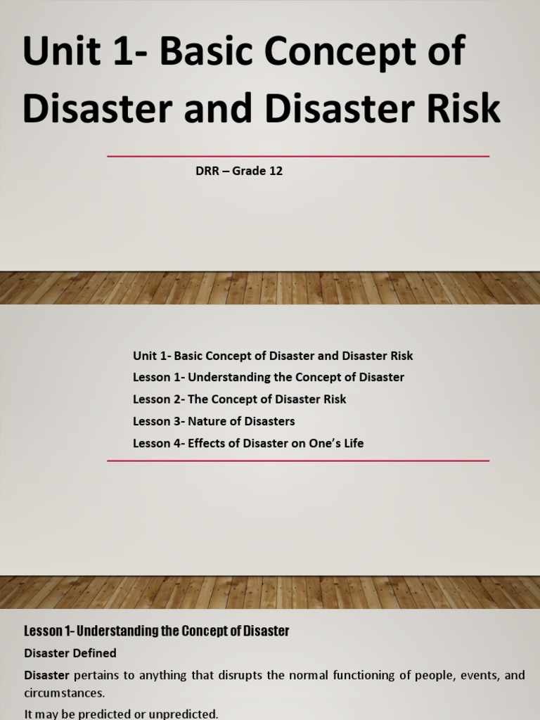 Basic Concept of Disaster and Risk | PDF | Hazards | Risk