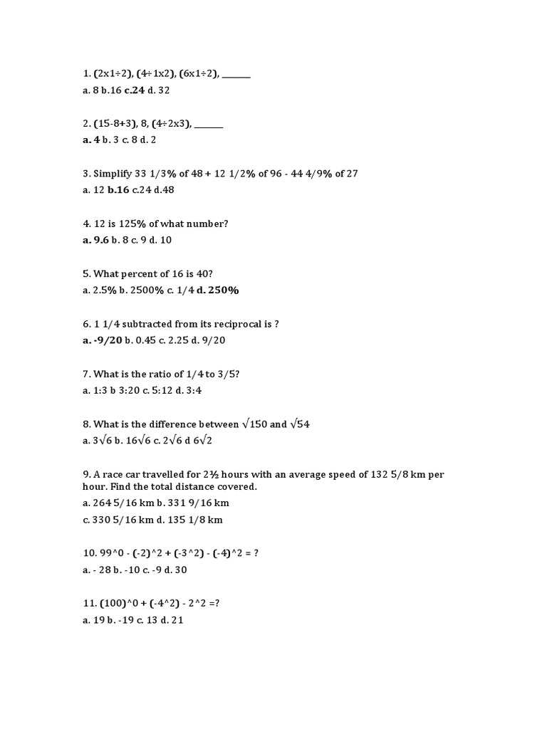Cse Math Exercises | PDF