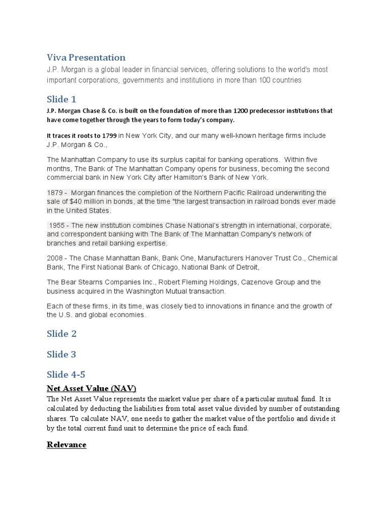 Viva Presentation | PDF | Investment Fund | Securities (Finance)