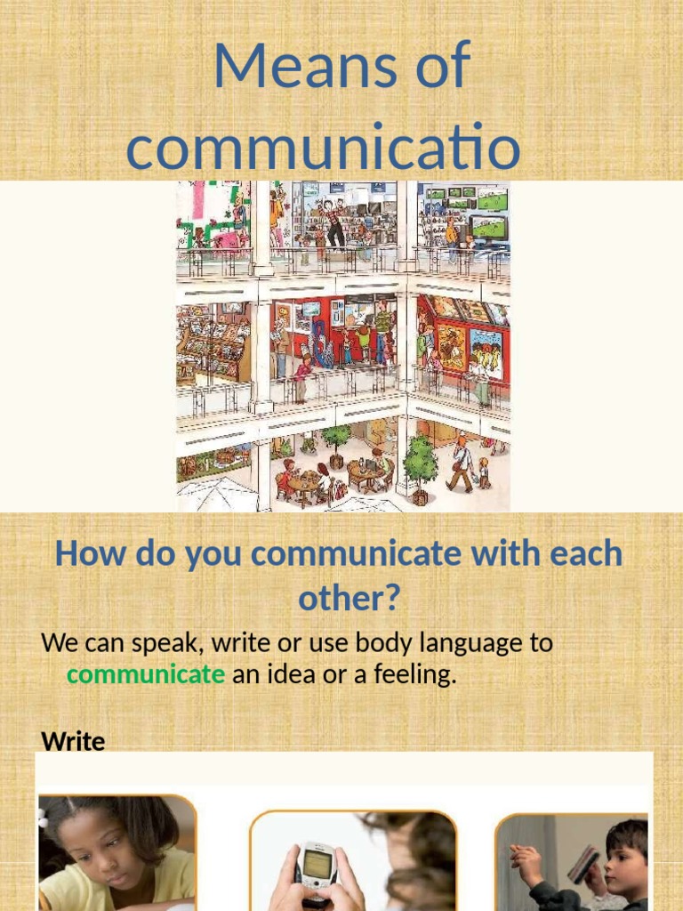 Means of Communication | PDF