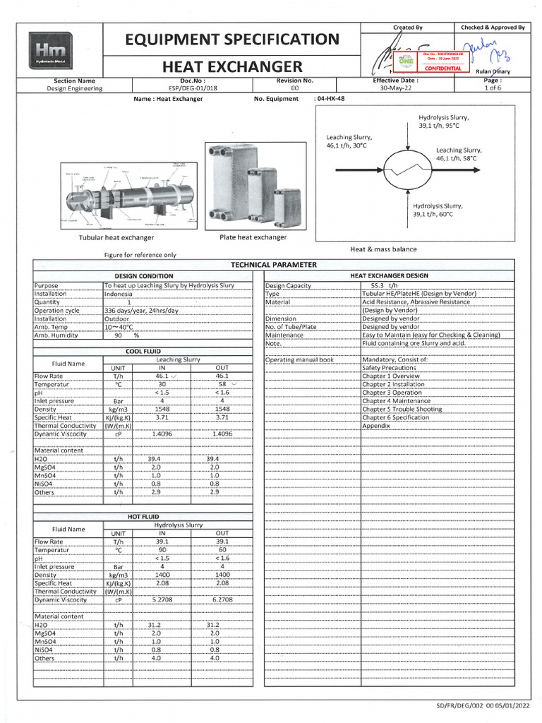 Datasheet Heat Exchanger S001F20068 00 | PDF