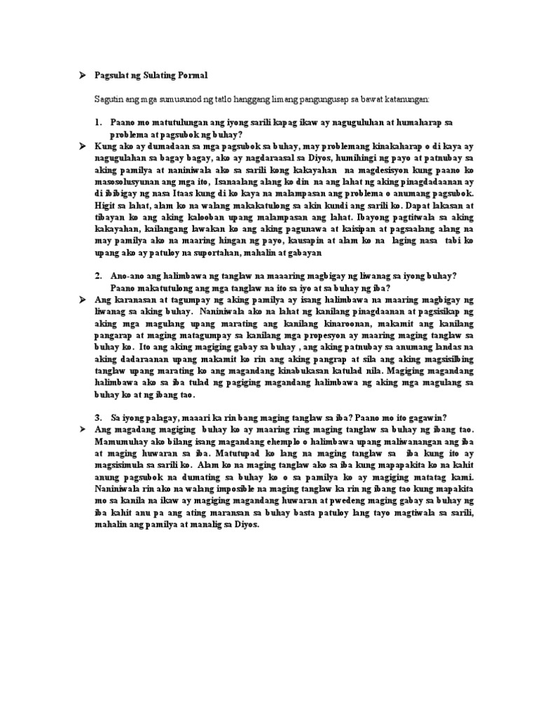 Pagsulat NG Sulating Pormal | PDF