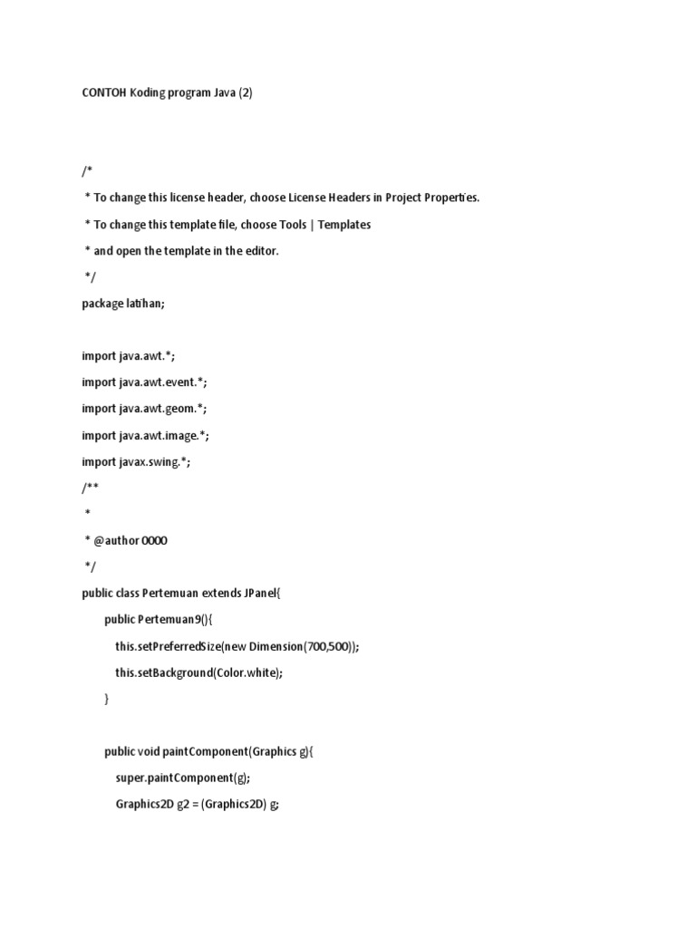 CONTOH Koding Program 2 Bahasa Java | PDF | Computer Engineering | Software CONTOH Koding Program 2 Bahasa Java | PDF | Computer Engineering | Software
