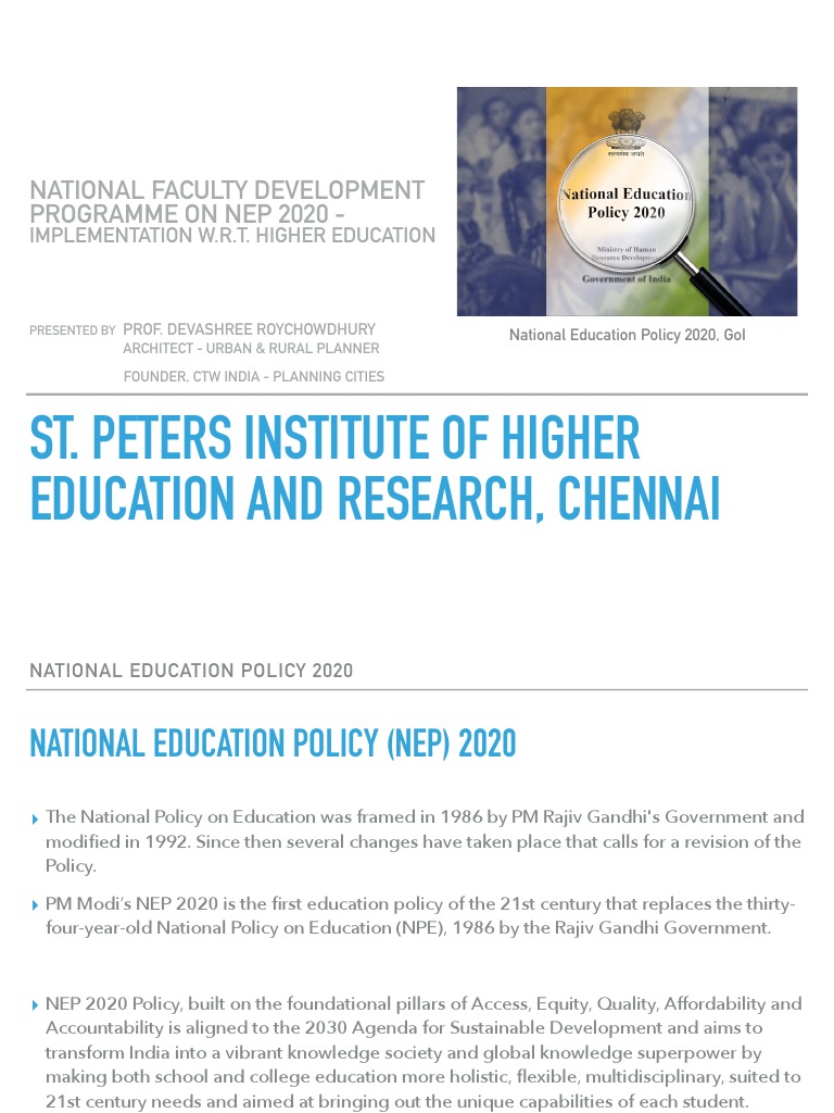 NEP 2020 Implementation in Higher Education | PDF | Educational ...