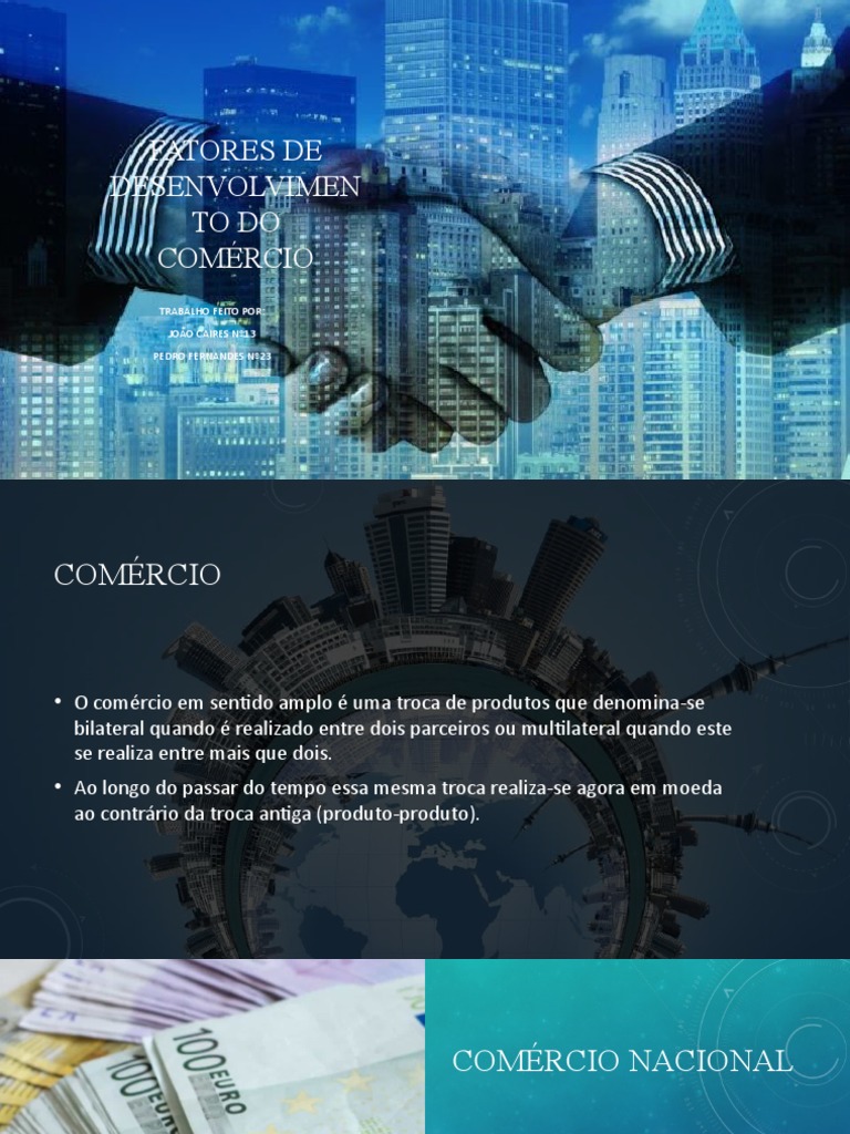 Fatores de Desenvolvimento Do Comércio | PDF | Comércio internacional | Comércio