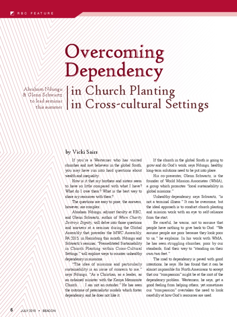 Overcoming of Dependency | PDF | Christian Mission | Missionary