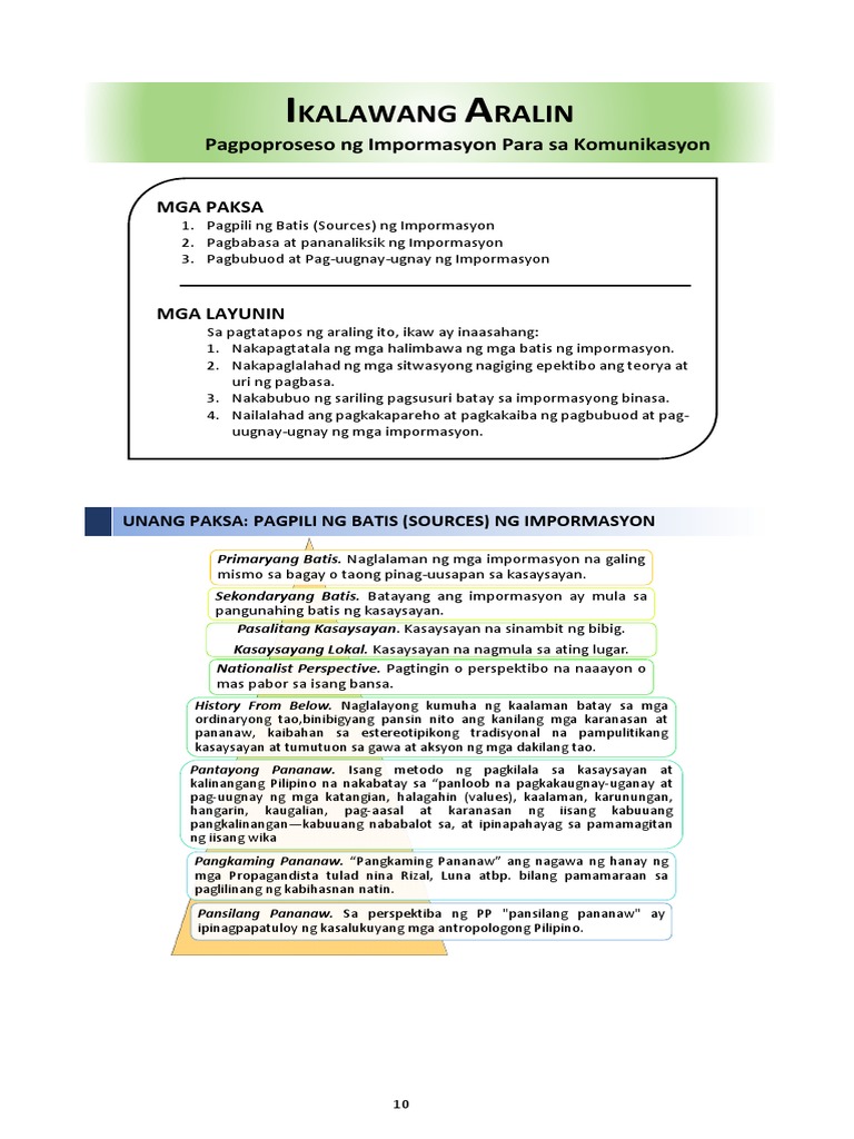 Aralin 2 Kabuuan at Mga Gawain | PDF