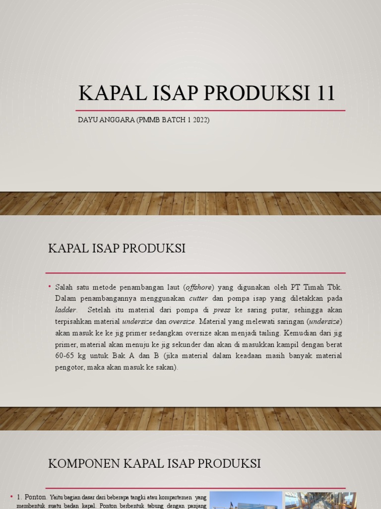 Kapal Isap Produksi Timah di Laut | PDF